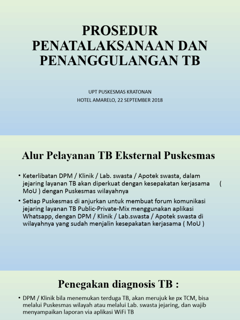 Alur Dan Prosedur TB | PDF