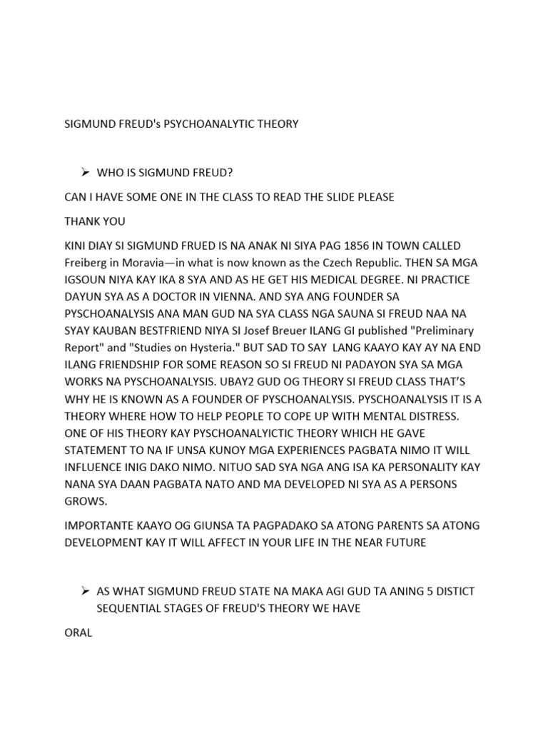 SIGMUND FREUD | PDF | Sigmund Freud | Psychoanalysis