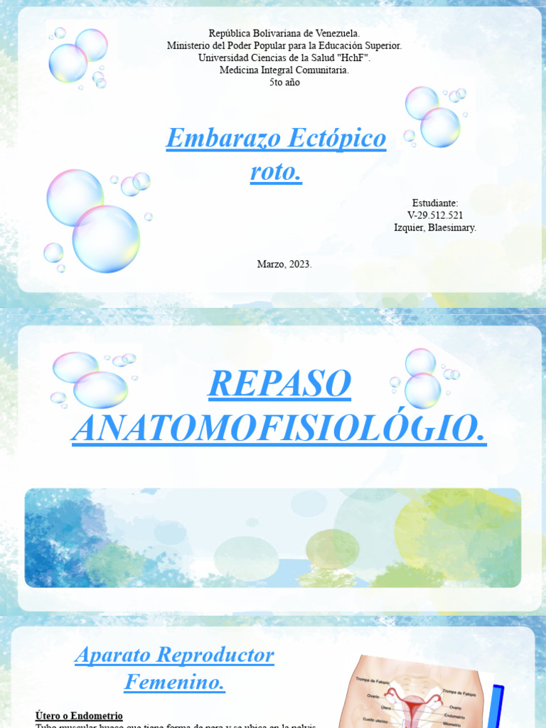 Embarazo Ectópico Roto: Repaso Médico | PDF | El embarazo | Reproducción humana