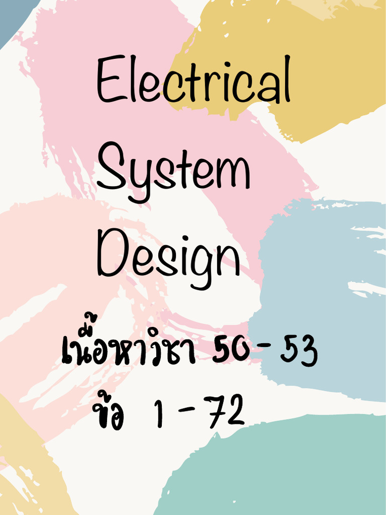 Electrical System Design | PDF