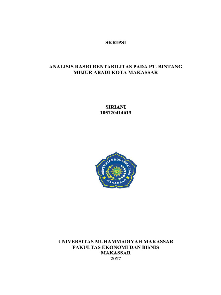 Analisis Rasio Rentabilitas Bintang Mujur | PDF | Bisnis