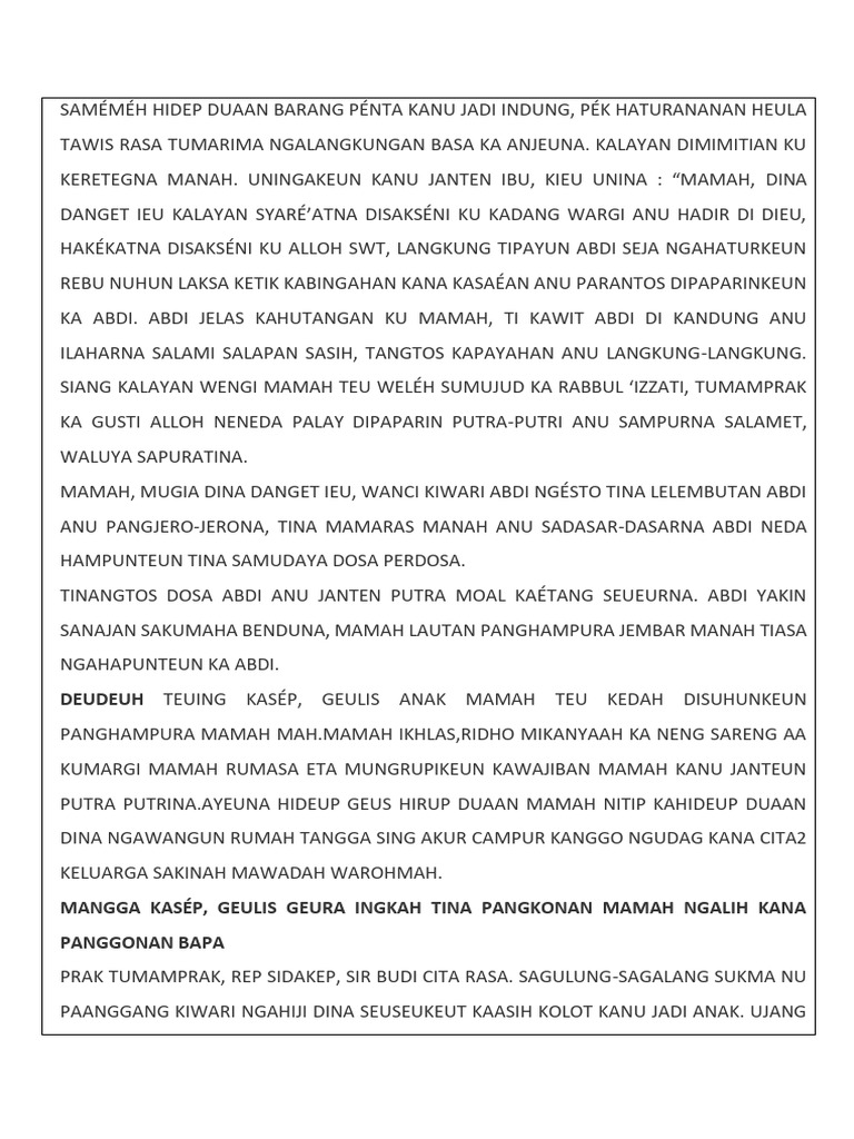 Skrip Sungkem Portrait | PDF