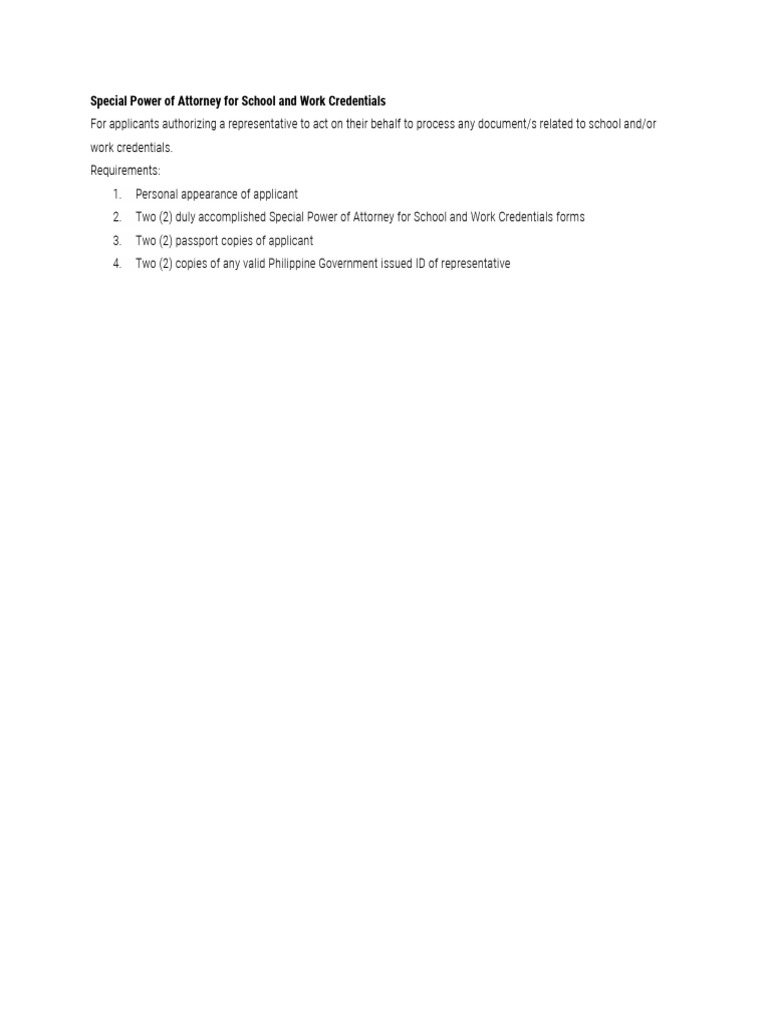 Power of Attorney for Credentials | PDF | Government | Government And ...