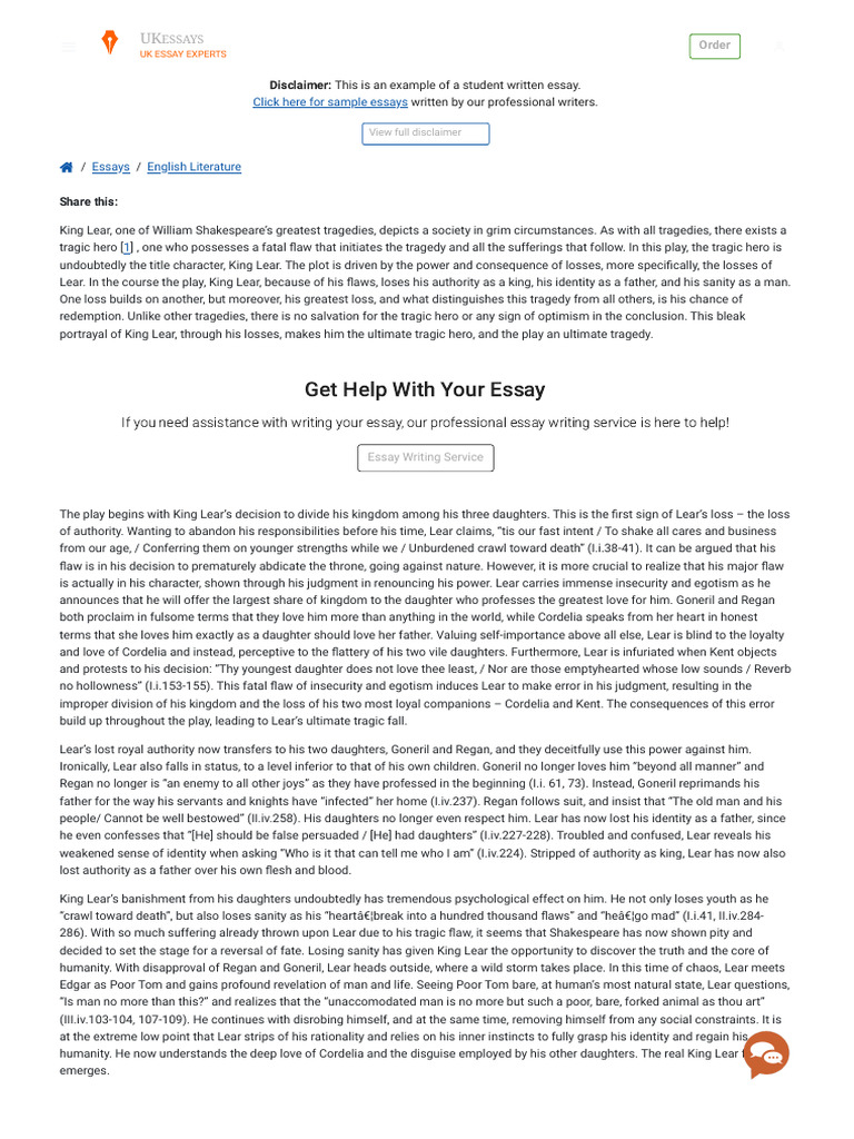 Tragic Hero traits | PDF | King Lear | Tragedy