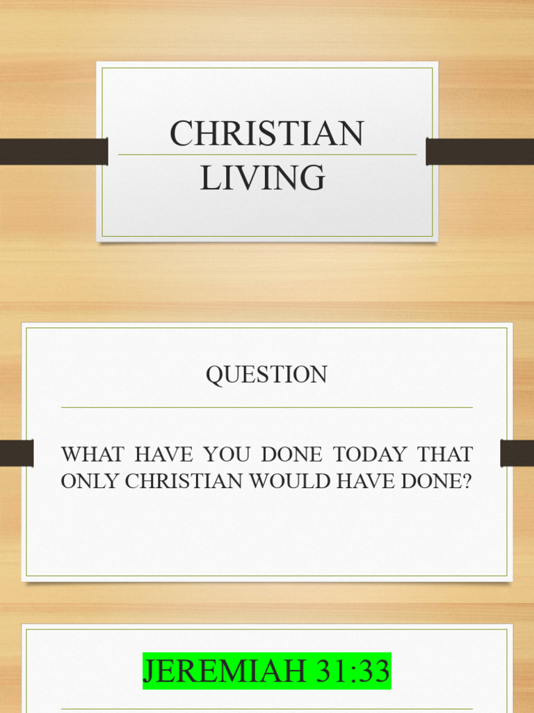 Christian Living | PDF