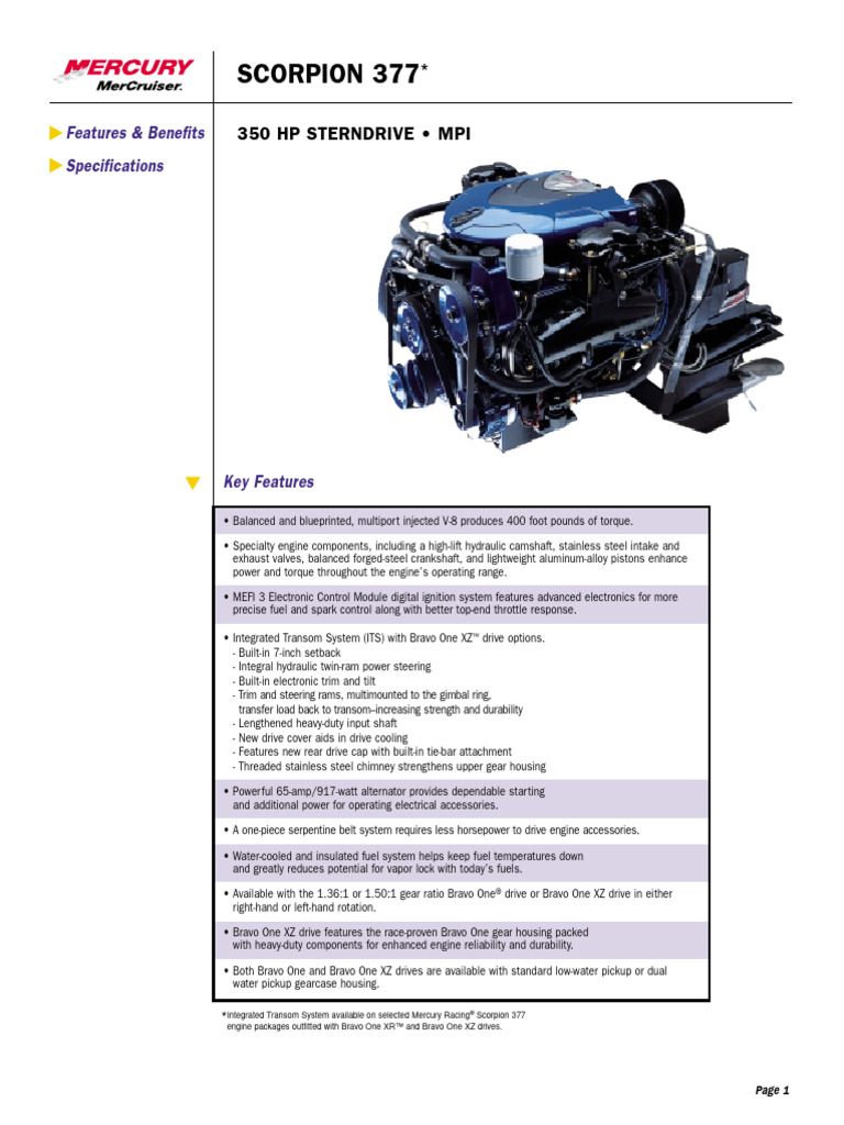 Scorpion 377 | PDF | Horsepower | Engines