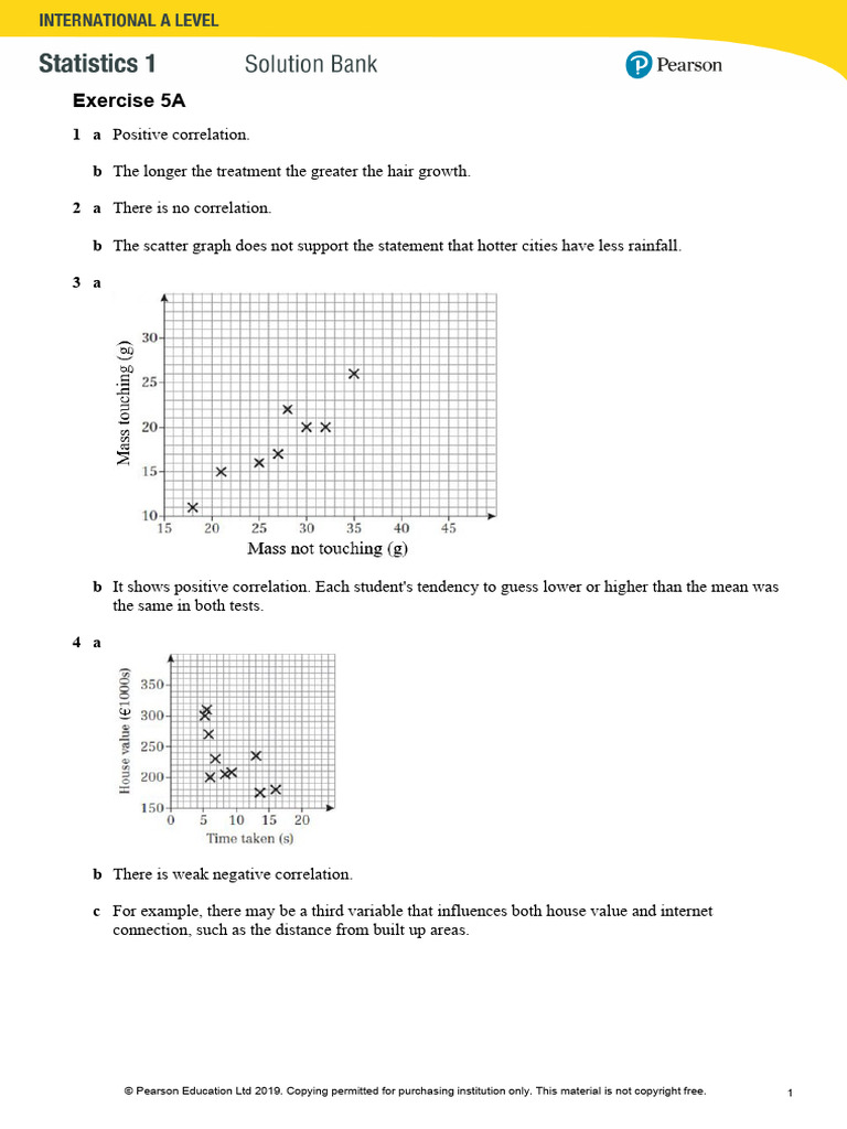 S1 Chapter 5 Correlation and Regression | PDF | Regression Analysis | Statistical Analysis