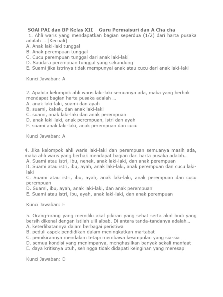 SOAl PAI Dan BP | PDF