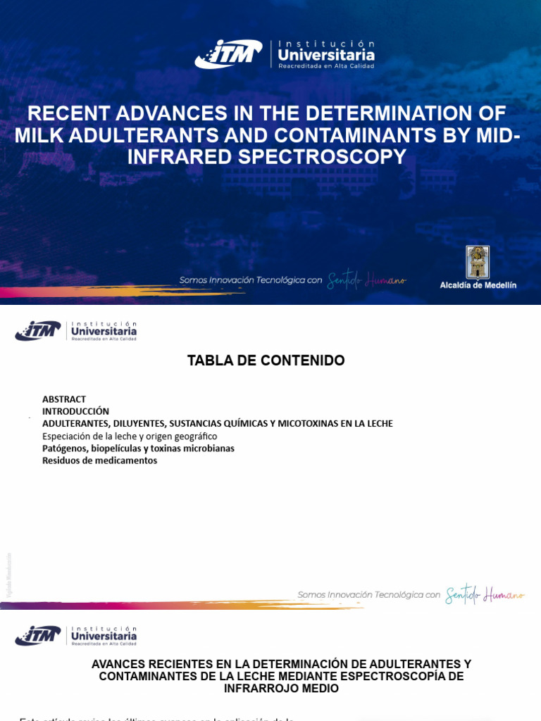 Plantilla ITM Presentacion PPTX 2020-2 | PDF | Infrarrojo | Leche