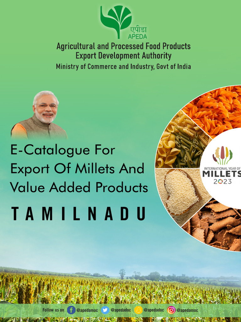 Tamil Nadu Millets Export Catalogue | PDF | Cereals | Crops