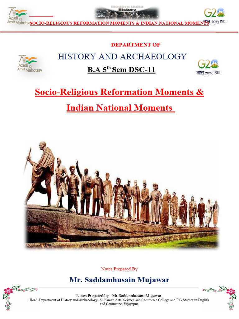 Socio-Religious Reformation Moments & DSC-9 English Notes by ...