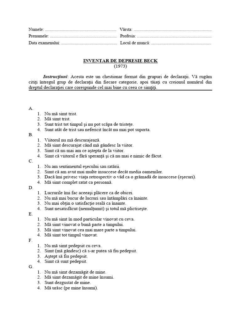 IDBeck Cu Explicatii | PDF