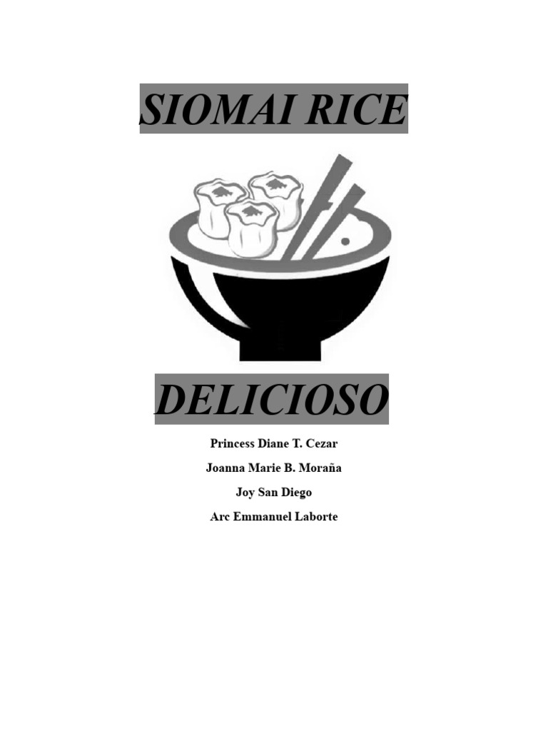 Siomai Rice | PDF | Foods | Cuisine