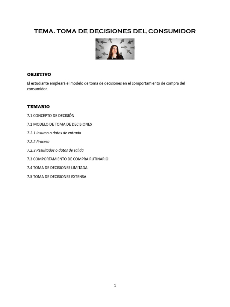 Toma de Decisiones Del Consumidor | PDF | Toma de decisiones | Los ...