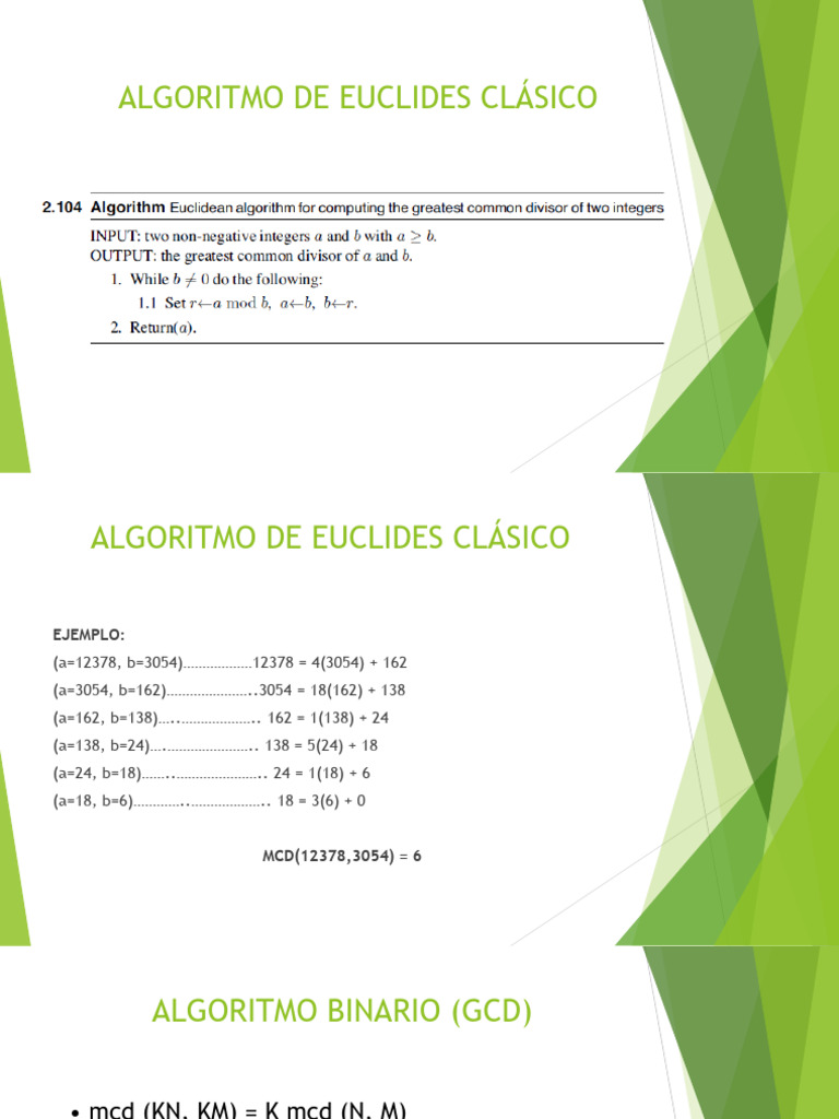 Algoritmo de Euclides Clásico | PDF | Teoría de los números ...