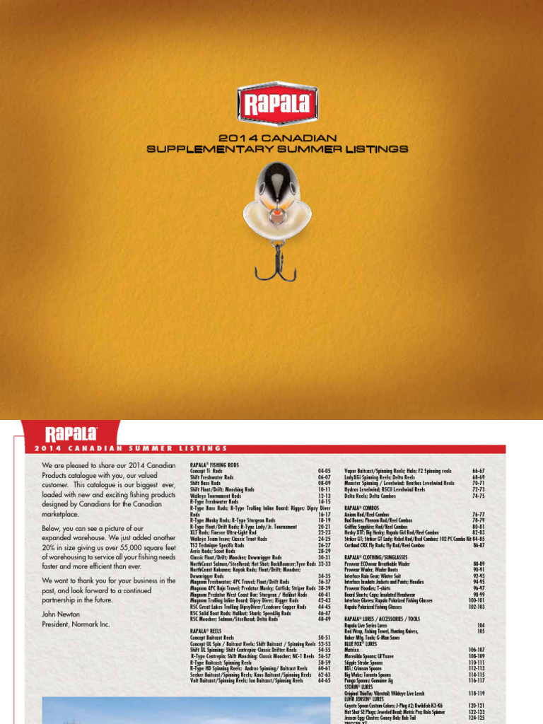2014 Rapala Canada | PDF | Fishing Rod | Manufactured Goods