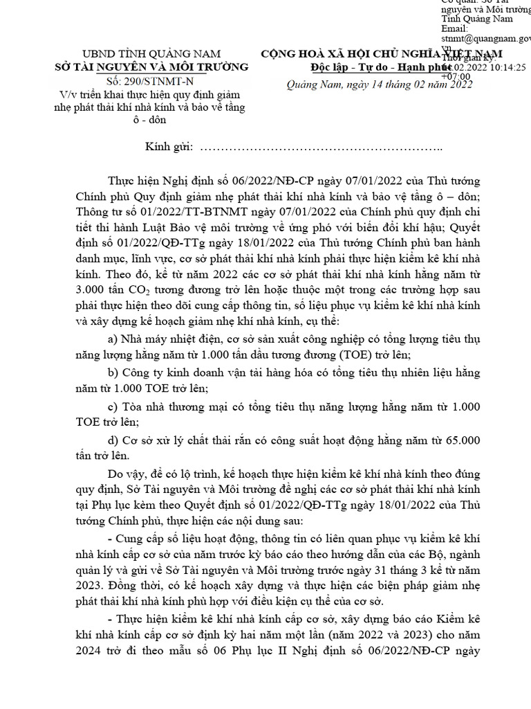 2.CV290 - Trien Khai Kiem Ke KNK - Signed | PDF