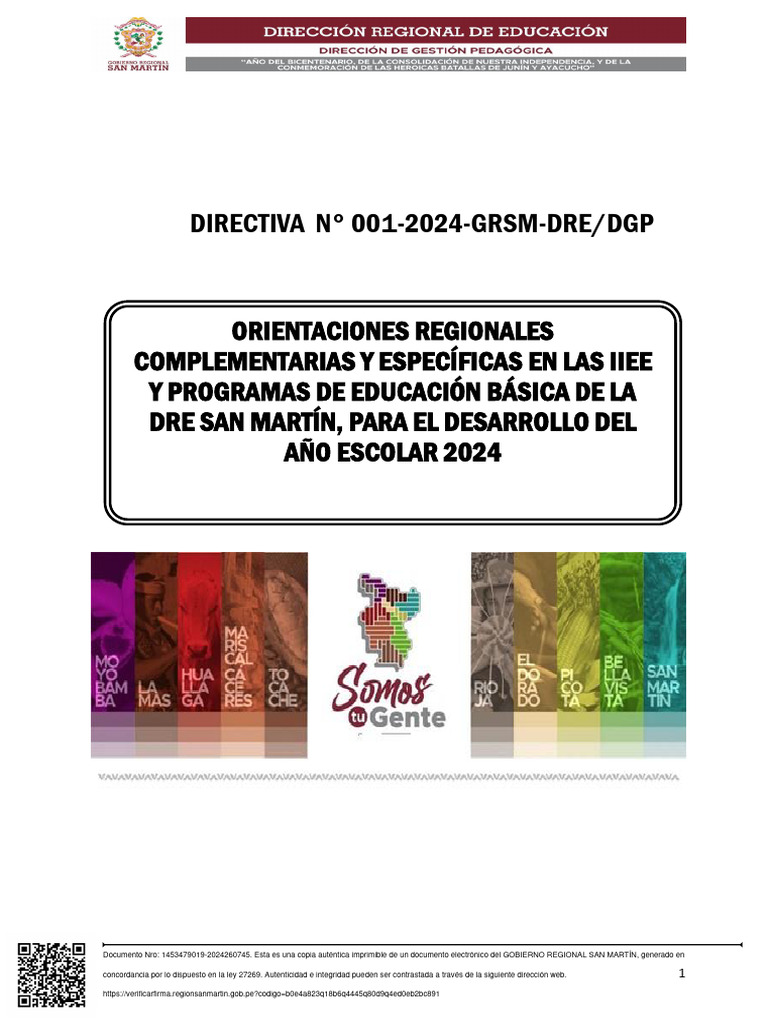 Directiva Regional Ano Escolar 2024 15 01 24 Anexos | Descargar gratis ...