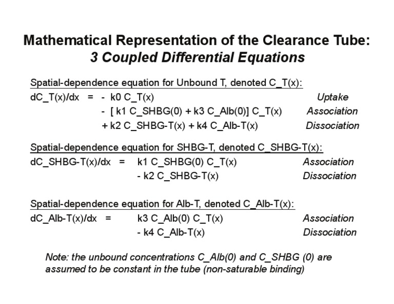 3 Coupled Differential Equations: Mathematical Representation of The ...