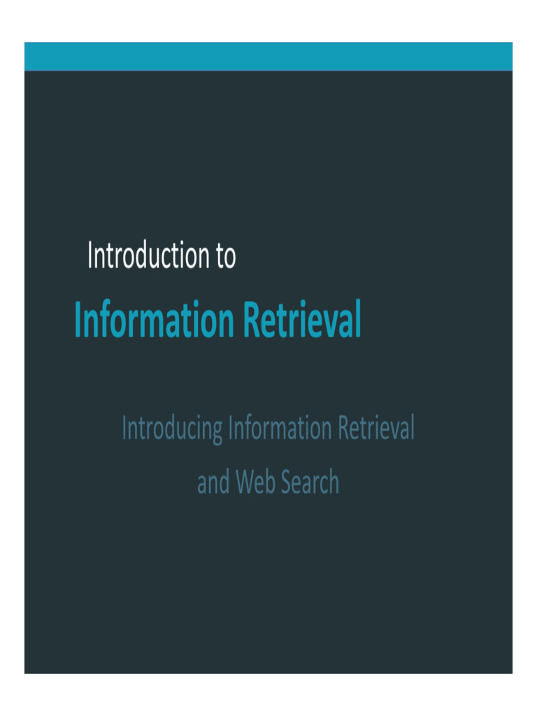 Lecture1 Intro Handout 1 Per | PDF | Search Engine Indexing | Information Retrieval