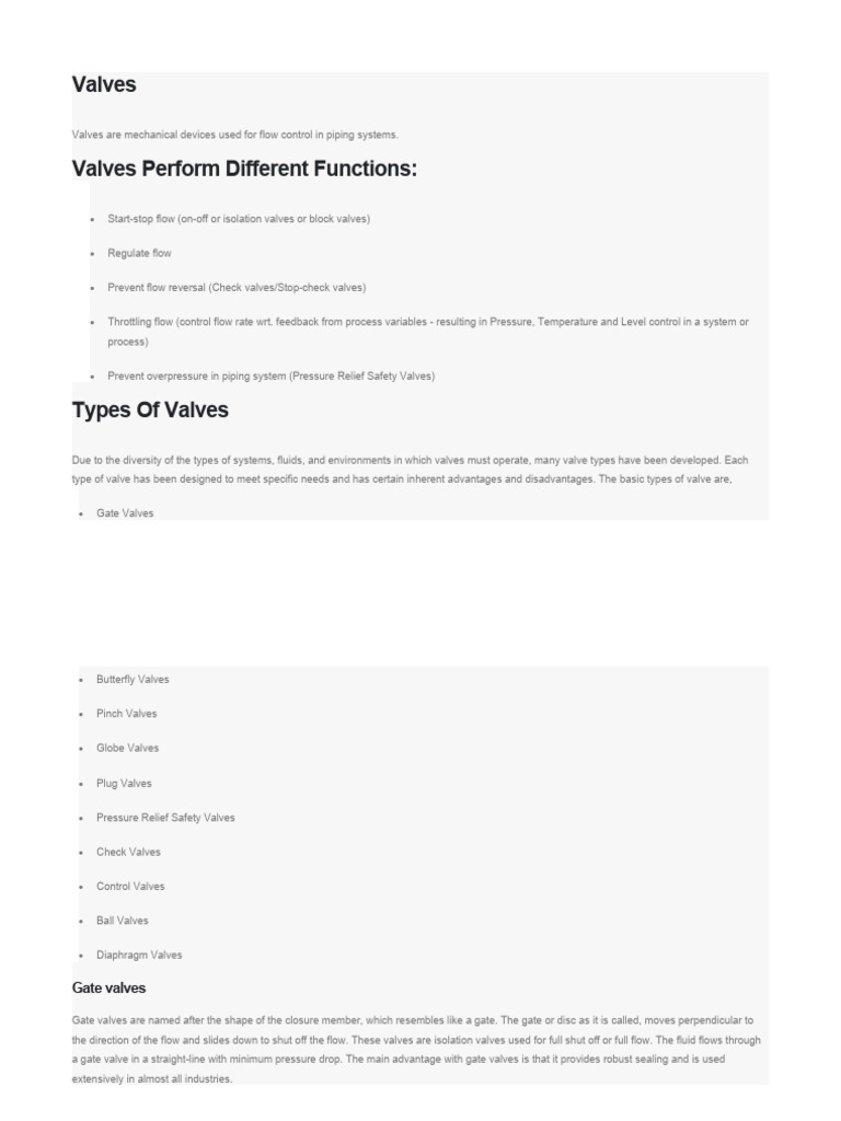 Valves Member List | PDF | Valve | Actuator