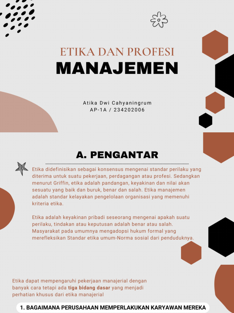 Bab 4 Etika Dan Profesi Manajemen Pdf