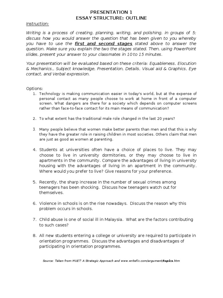 Essay Structure and Presentation Guide | PDF | Social Science | Career ...