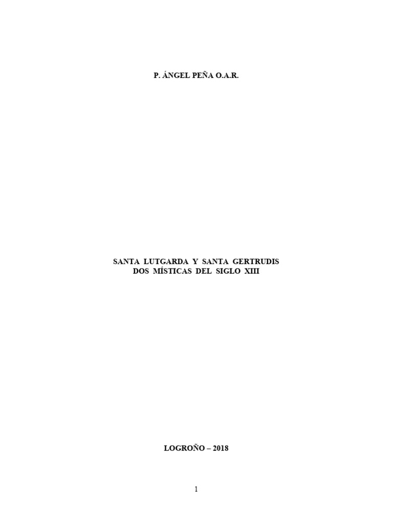 Santa Lutgarda y Gertrudis: Místicas XIII | PDF | Oración | María ...