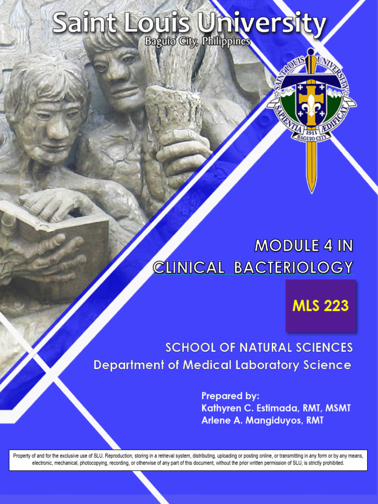 MLS 223 Clinical Bacteriology Module 4 Unit 1 | PDF