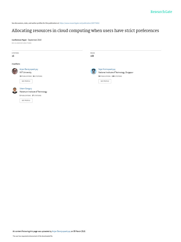 Allocating Resources In Cloud Computing When Users Pdf Vertex Graph Theory Cloud Computing