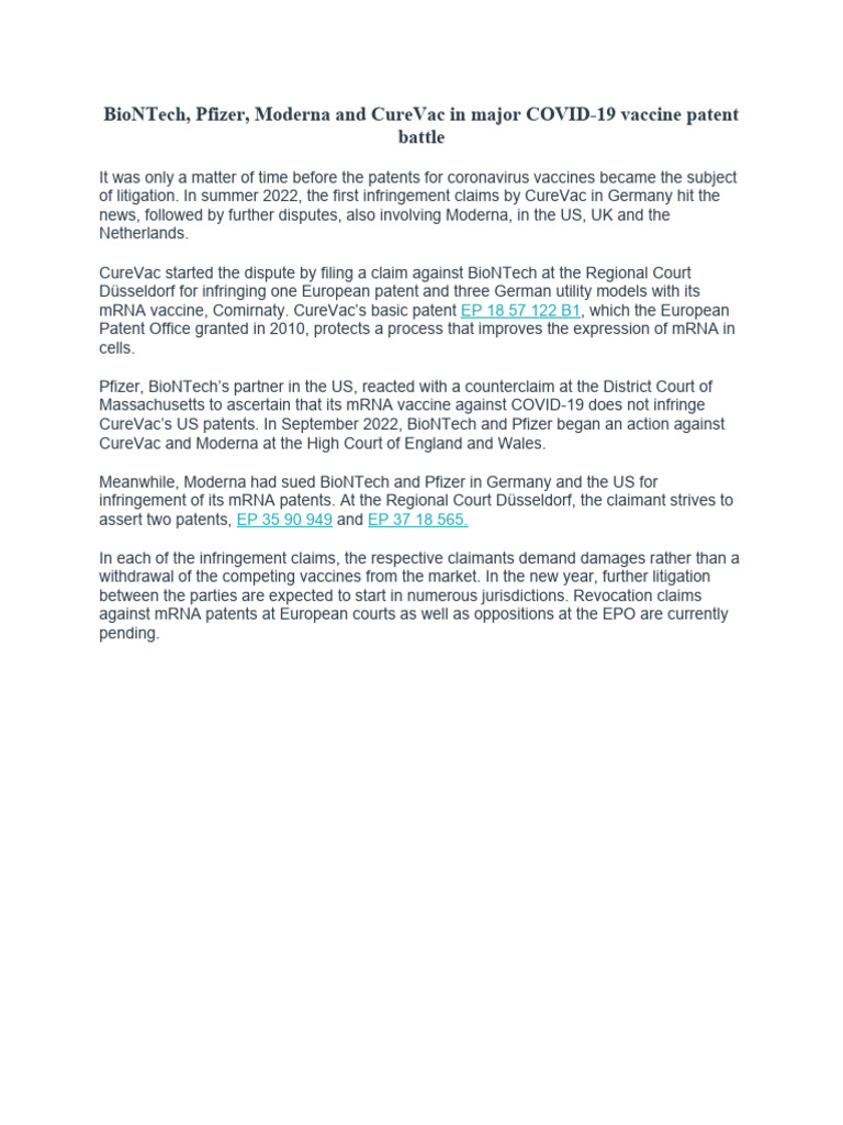 PATENT | PDF | Patent | Lawsuit