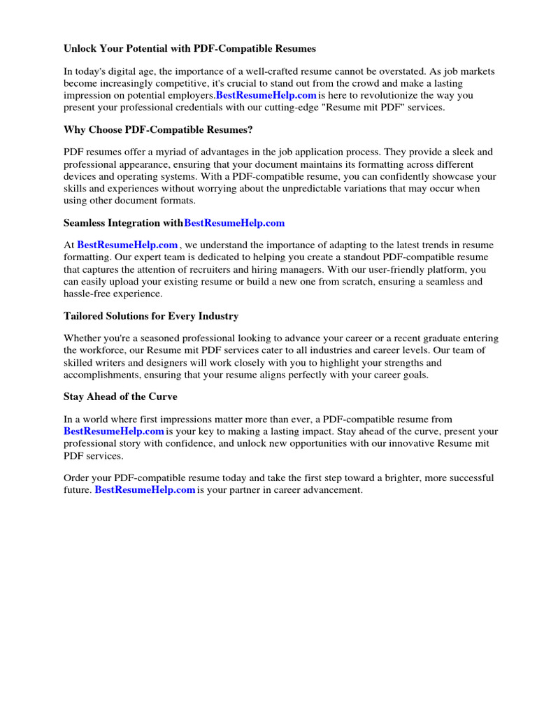 Resume Mit PDF | PDF