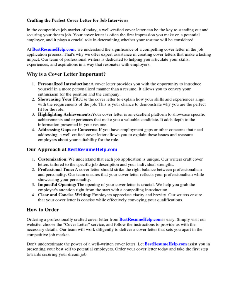 Cover Letter Job Interview | Download Free PDF | Résumé | Job Interview