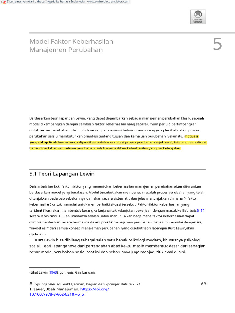 A Success Factor Model of Change Management-Thomas Lauer - En.id | PDF | Karier & Perkembangan ...