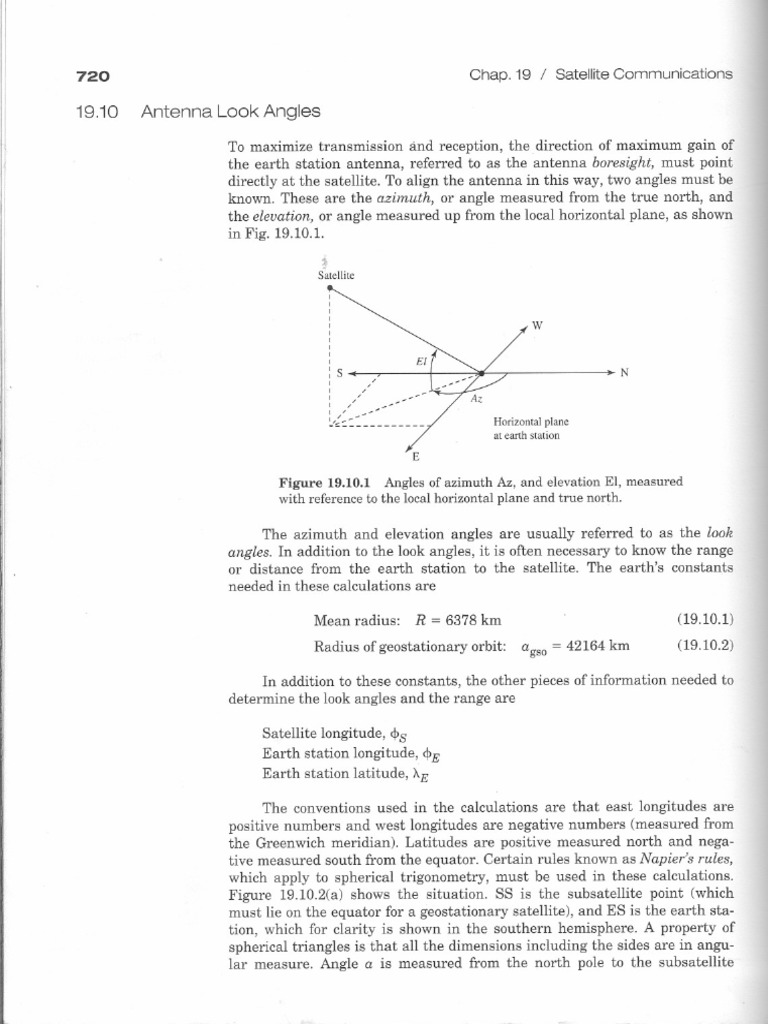 Satellite Antenna Look Angles Explained | PDF | Sphere | Triangle