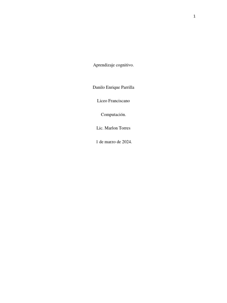 Danilo Tarea[1] | PDF | Aprendizaje | Pensamiento