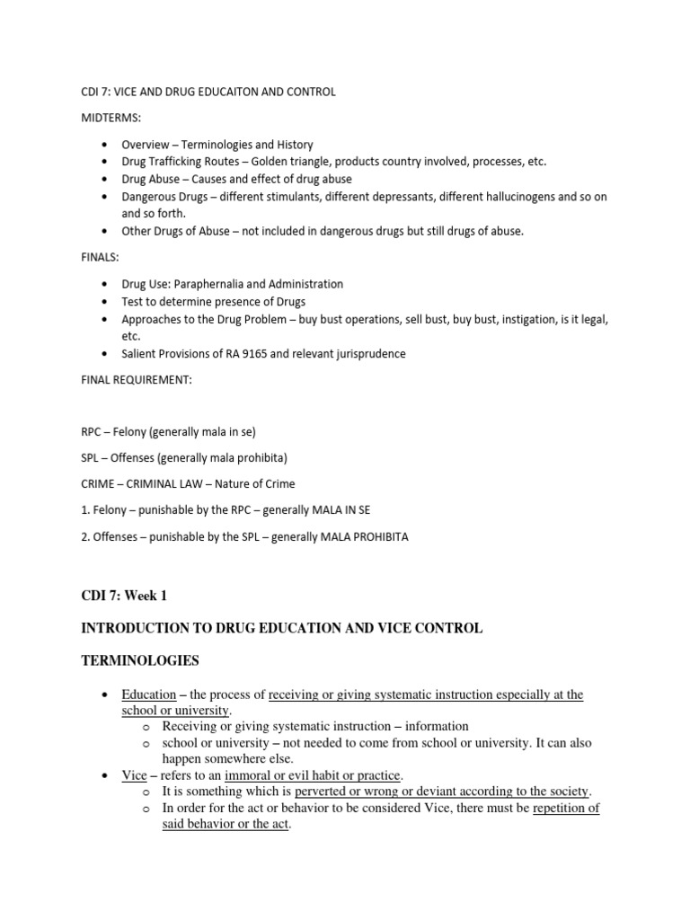 CDI 7 Notes | PDF | Opium | Morphine