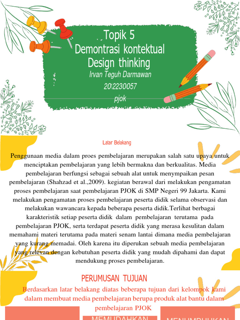 T5-5 Demonstrasi Kontekstual - Design Thinking | PDF