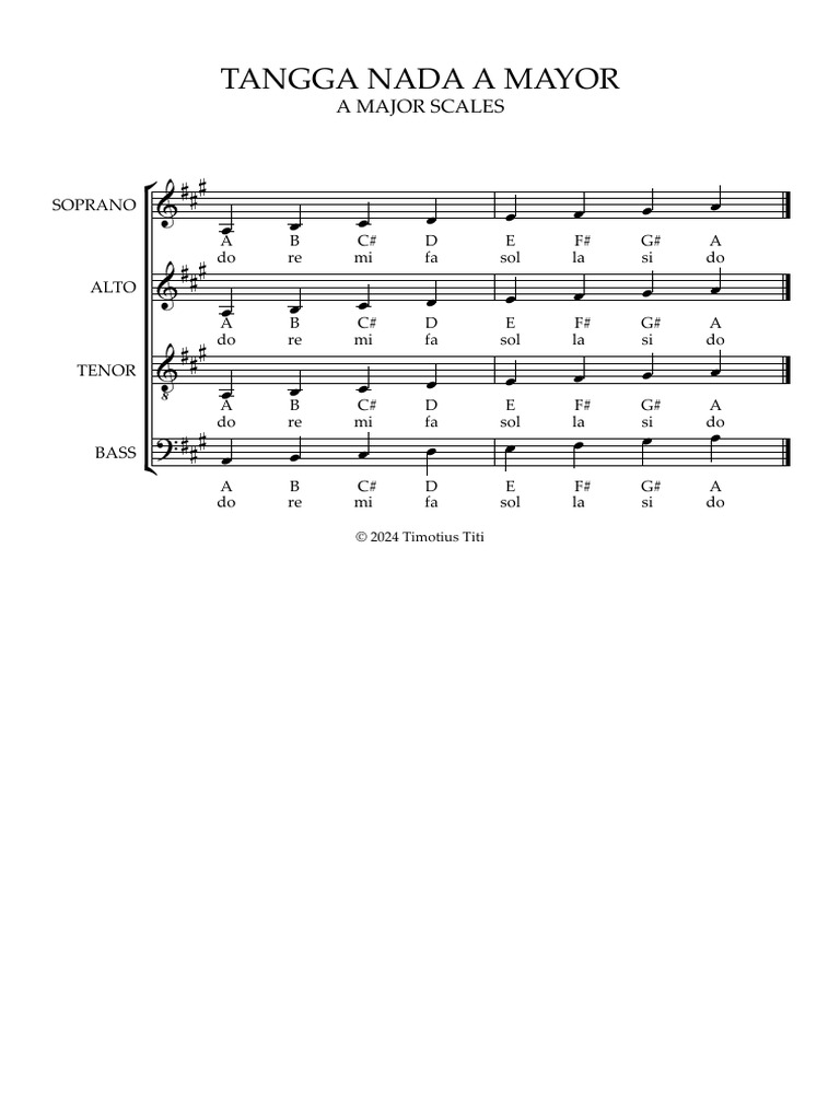 TANGGA NADA A MAYOR - Full Score | PDF