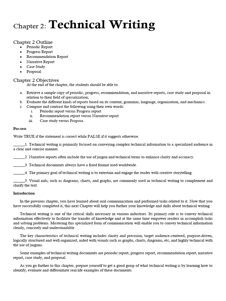 Chapter 2 Technical Writing Reading Assignment | PDF | Grammatical Tense | Verb