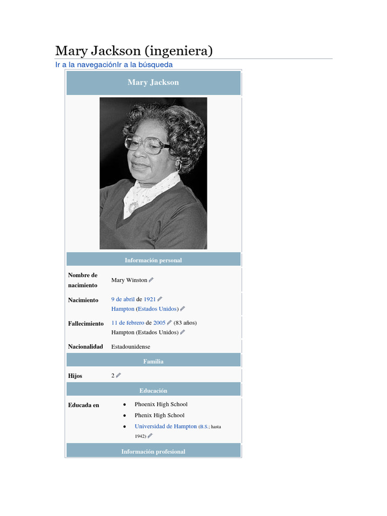 Mary Jackson | PDF