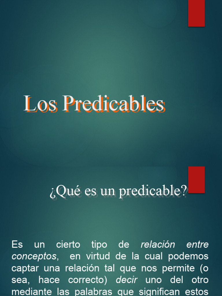Los Predicables | PDF | Esencia | Teorías filosóficas