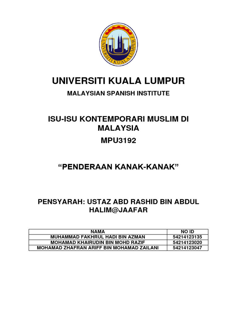 Penderaan Kanak-Kanak | PDF