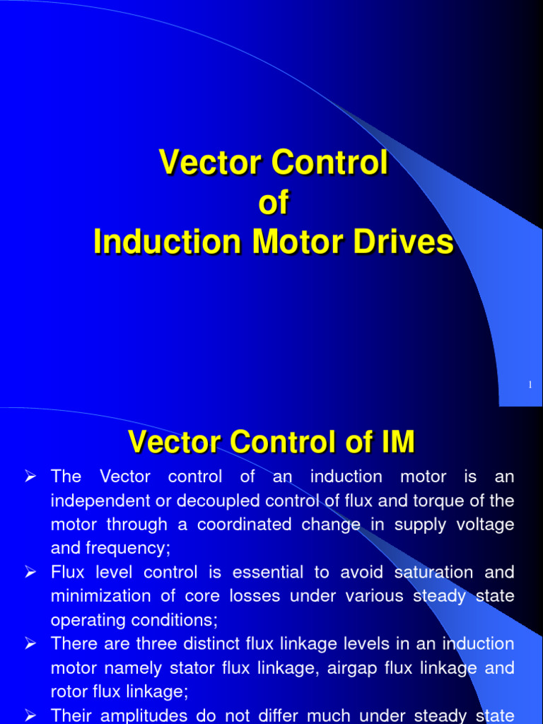 Vector Control for Induction Motors | PDF | Electric Motor | Magnetic ...