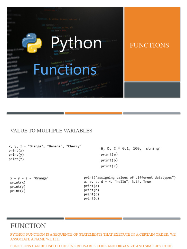 PythonFunctions | PDF | Parameter (Computer Programming) | Computer ...