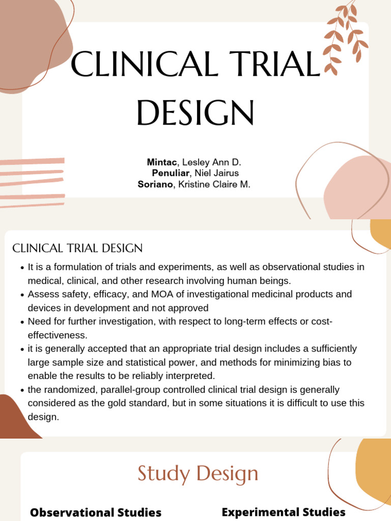 Clinical Trial Design | PDF | Clinical Trial | Randomized Controlled Trial