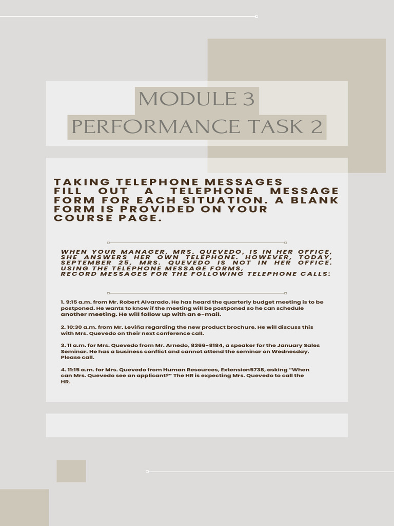 Performance Task | PDF