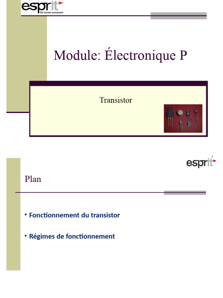 Cours Transistor | PDF | Transistor | Composants électriques