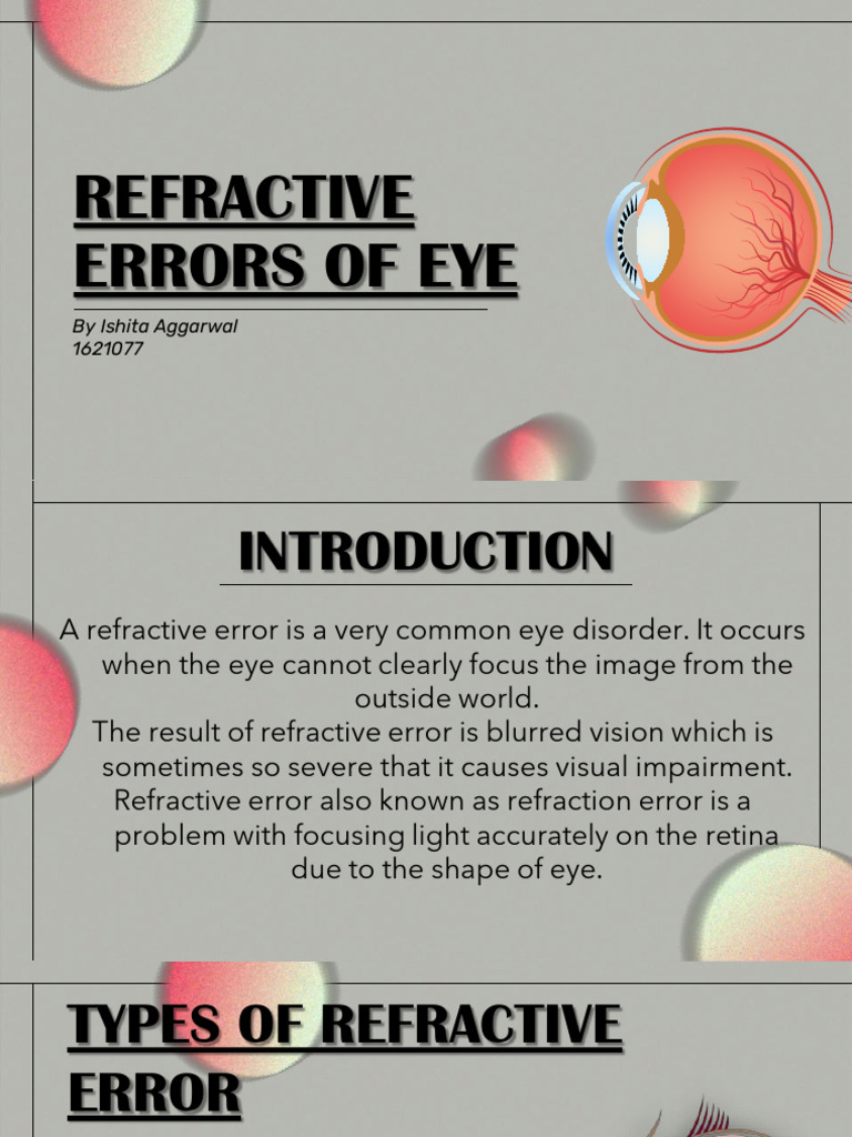 Refractive errors of eye | PDF | Visual System | Senses