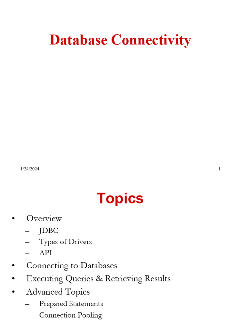 JDBC | PDF | Databases | Software JDBC | PDF | Databases | Software